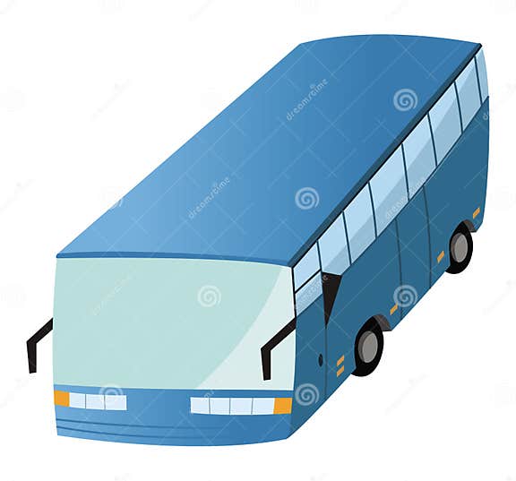 Blue transit bus stock vector. Illustration of passengers - 22004611