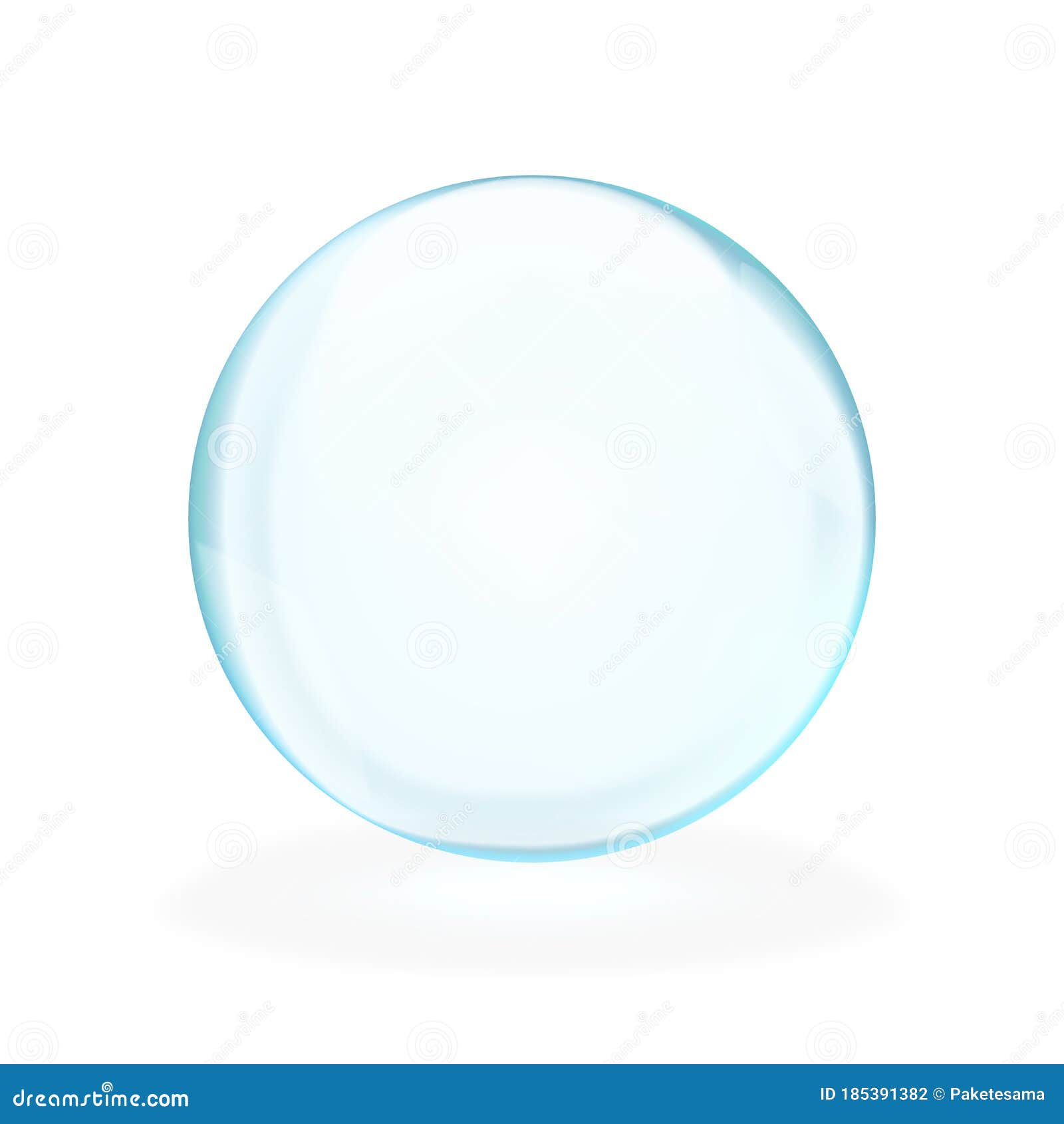 Blue Translucent Light Sphere with Glares and Transparency Stock Vector ...