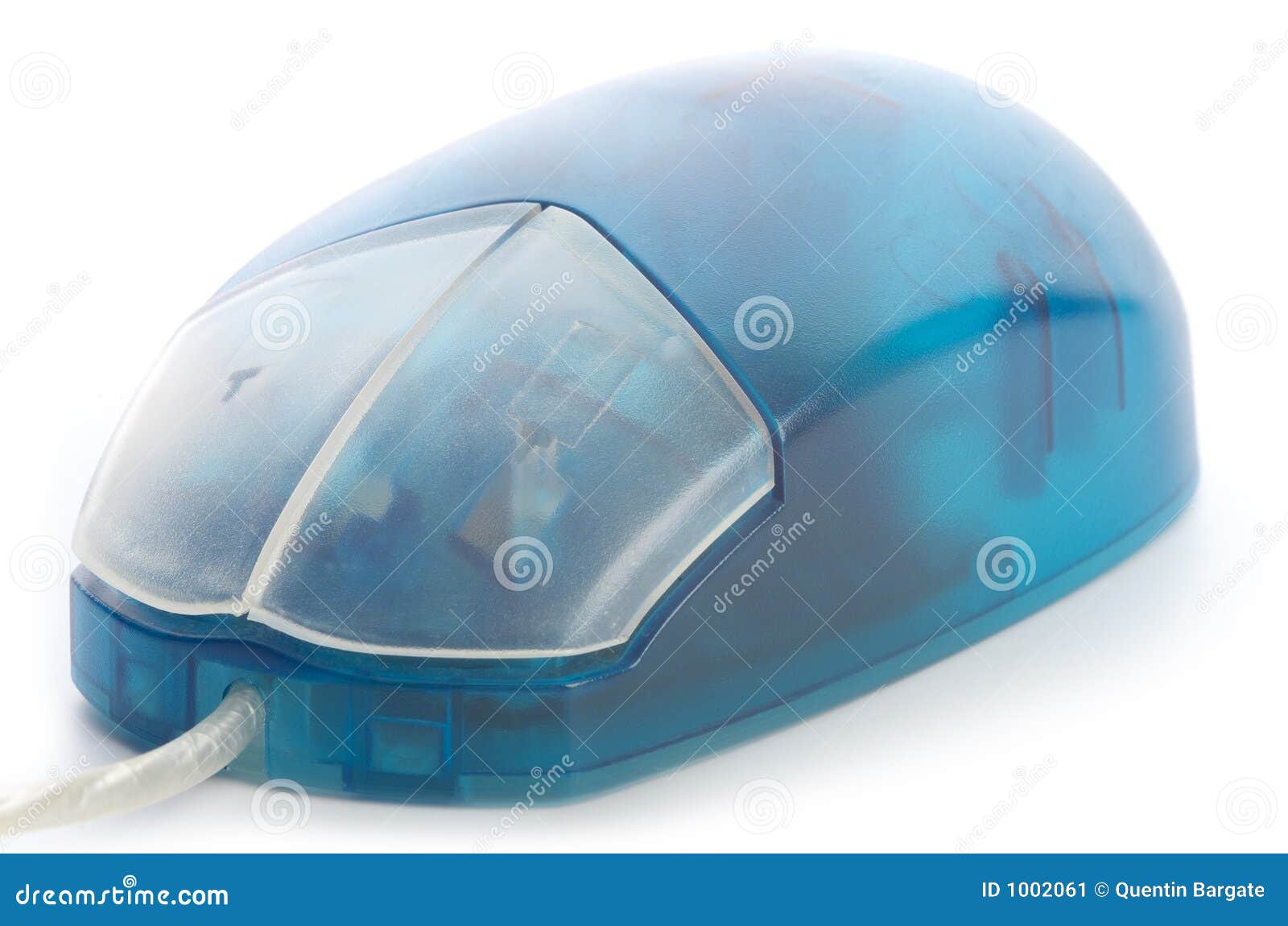 Blue translucent mouse stock image. Image of technology - 1002061