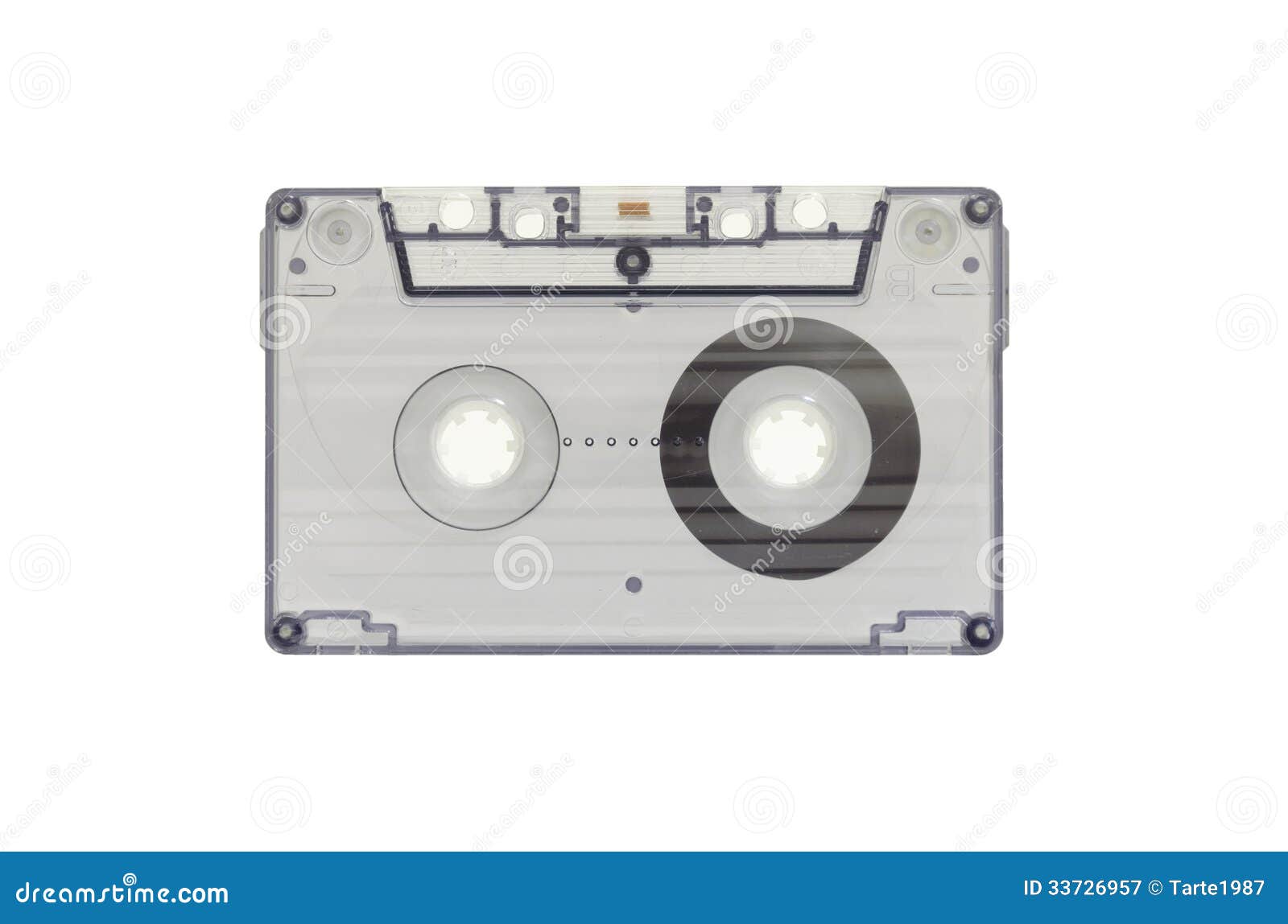 The Blue Transparent Cassette Tape Stock Image - Image of blue, common ...