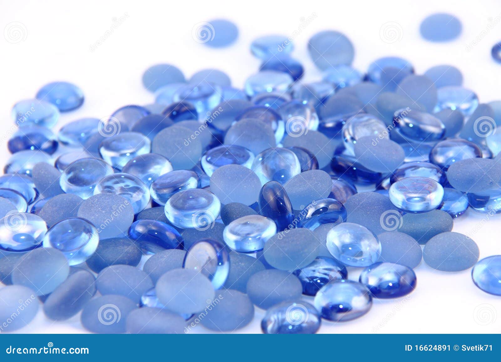Blue Transparent Decorative Stones Stock Image - Image of conditions ...