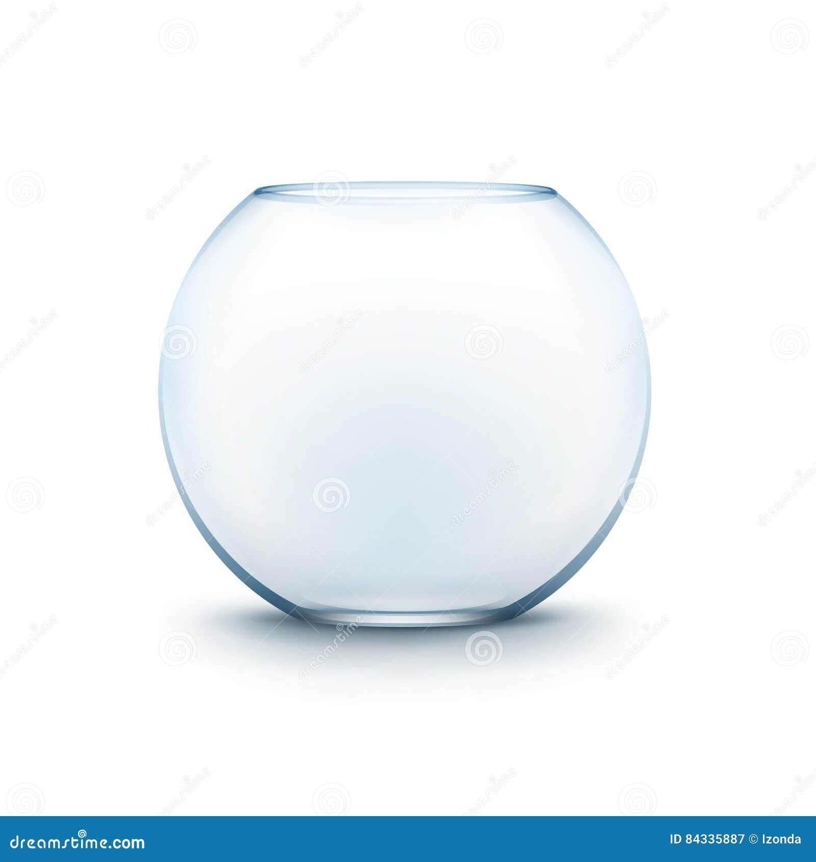 Blue Transparent Glass Smooth Fishbowl Aquarium Stock Vector ...