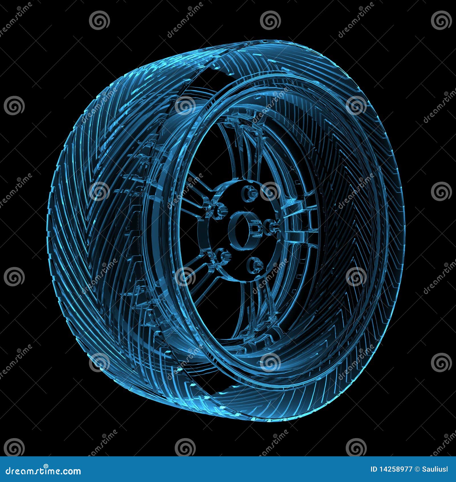 Blue Transparent Glowing Car Tire Stock Illustration - Illustration of ...