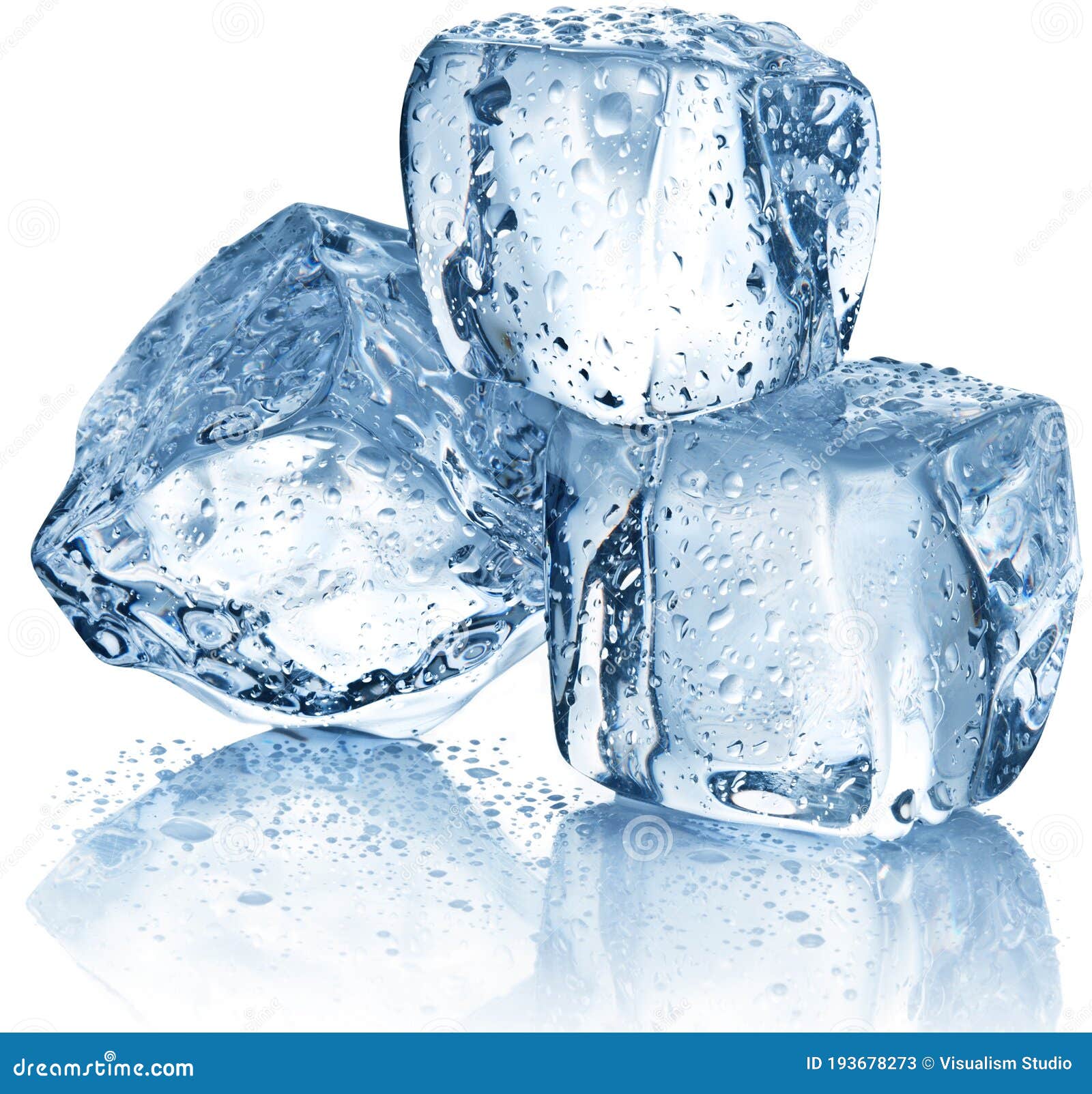 Blue Transparent Ice Cube Natural Crystal Clear and Light Blue ...