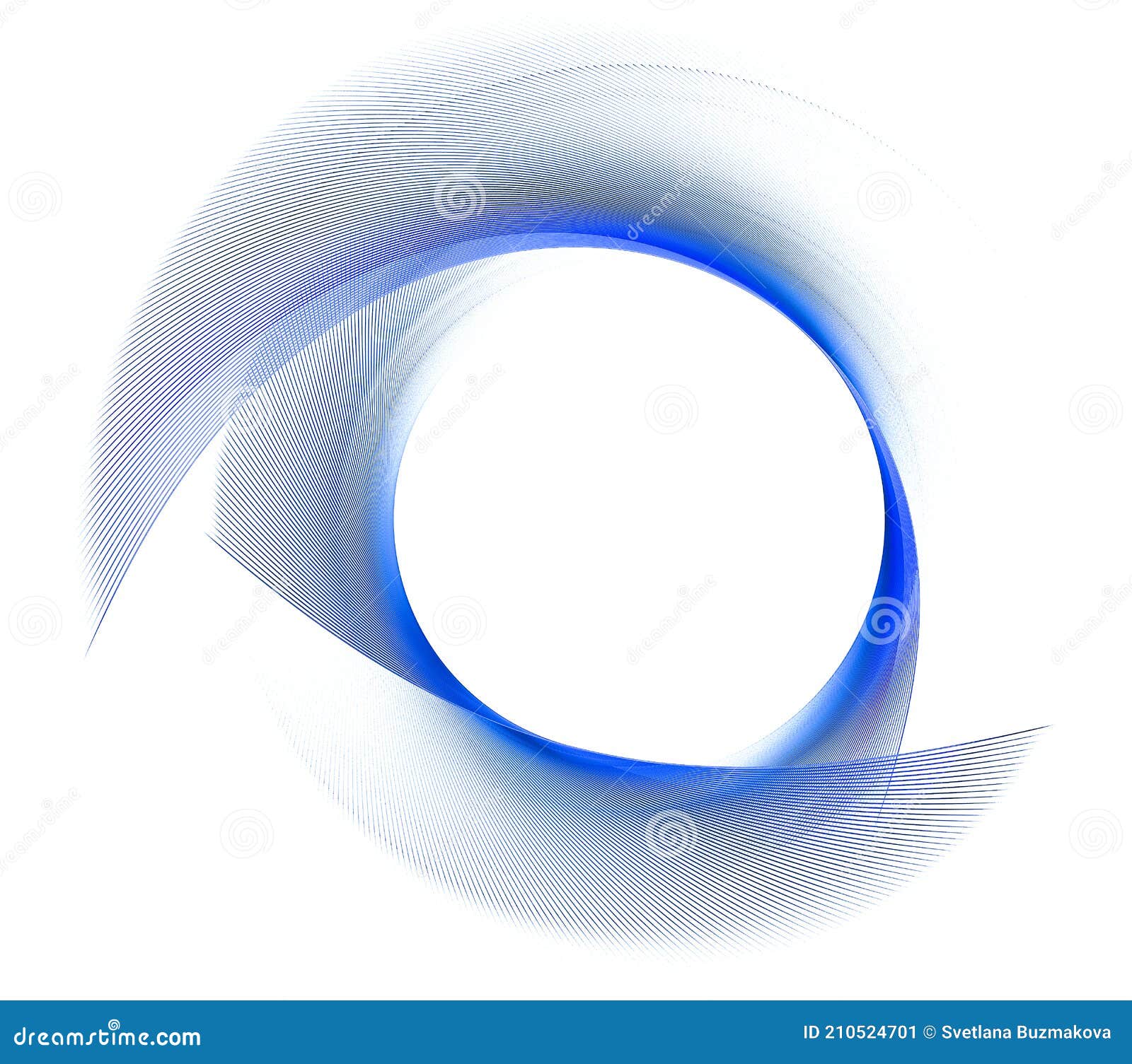 Blue Transparent Planes are Curved in a Circle To Create a Frame on a ...