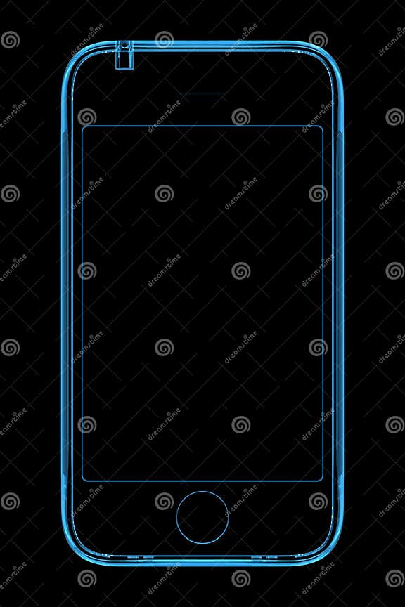 Blue Transparent X-ray Phone Stock Illustration - Illustration of ...
