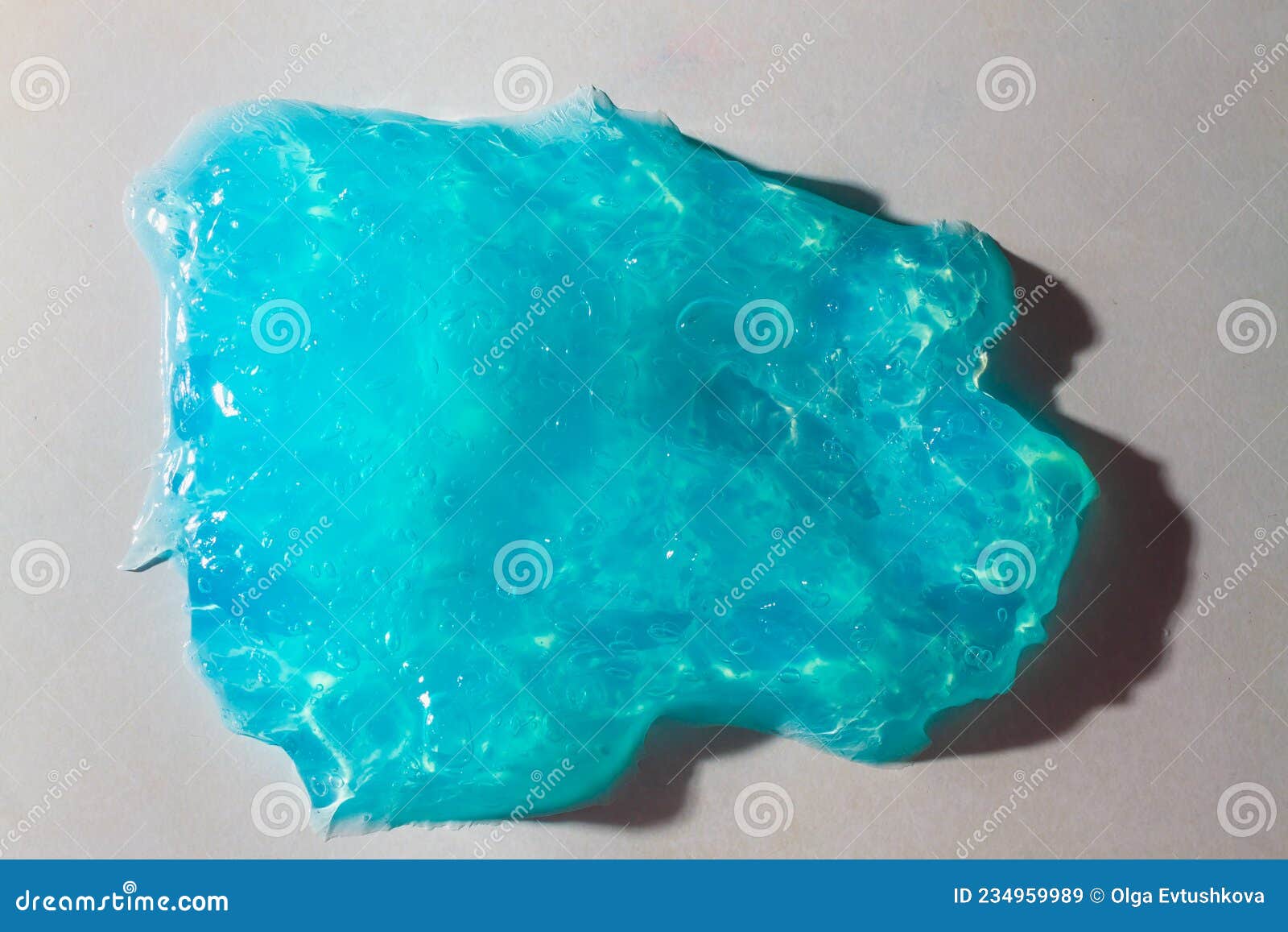 Blue Transparent Slime on a White Table for Child S Play Stock Image ...