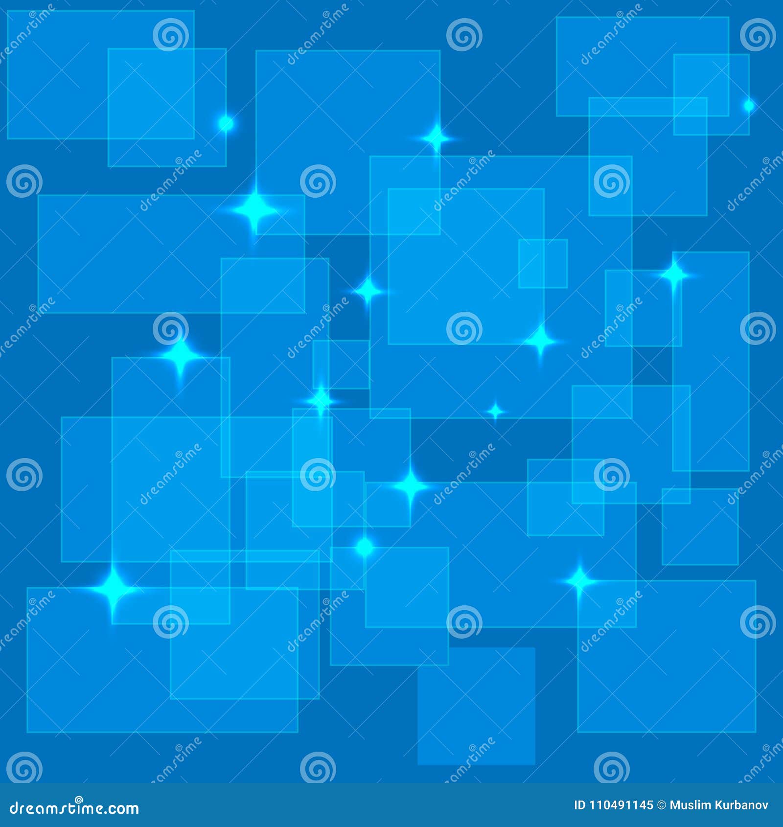 Blue Transparent Square Abstract Digital Background Vector Stock Vector ...