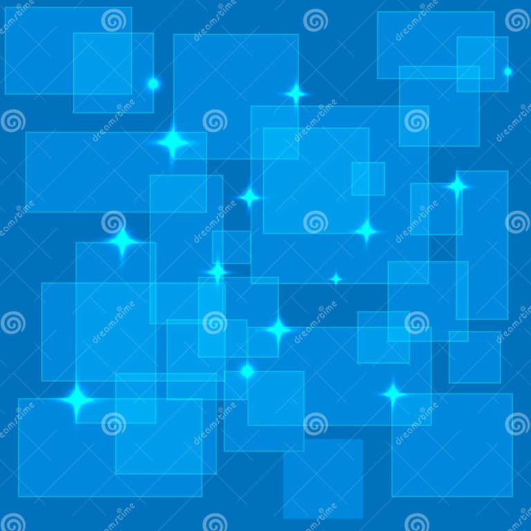 Blue Transparent Square Abstract Digital Background Vector Stock Vector ...