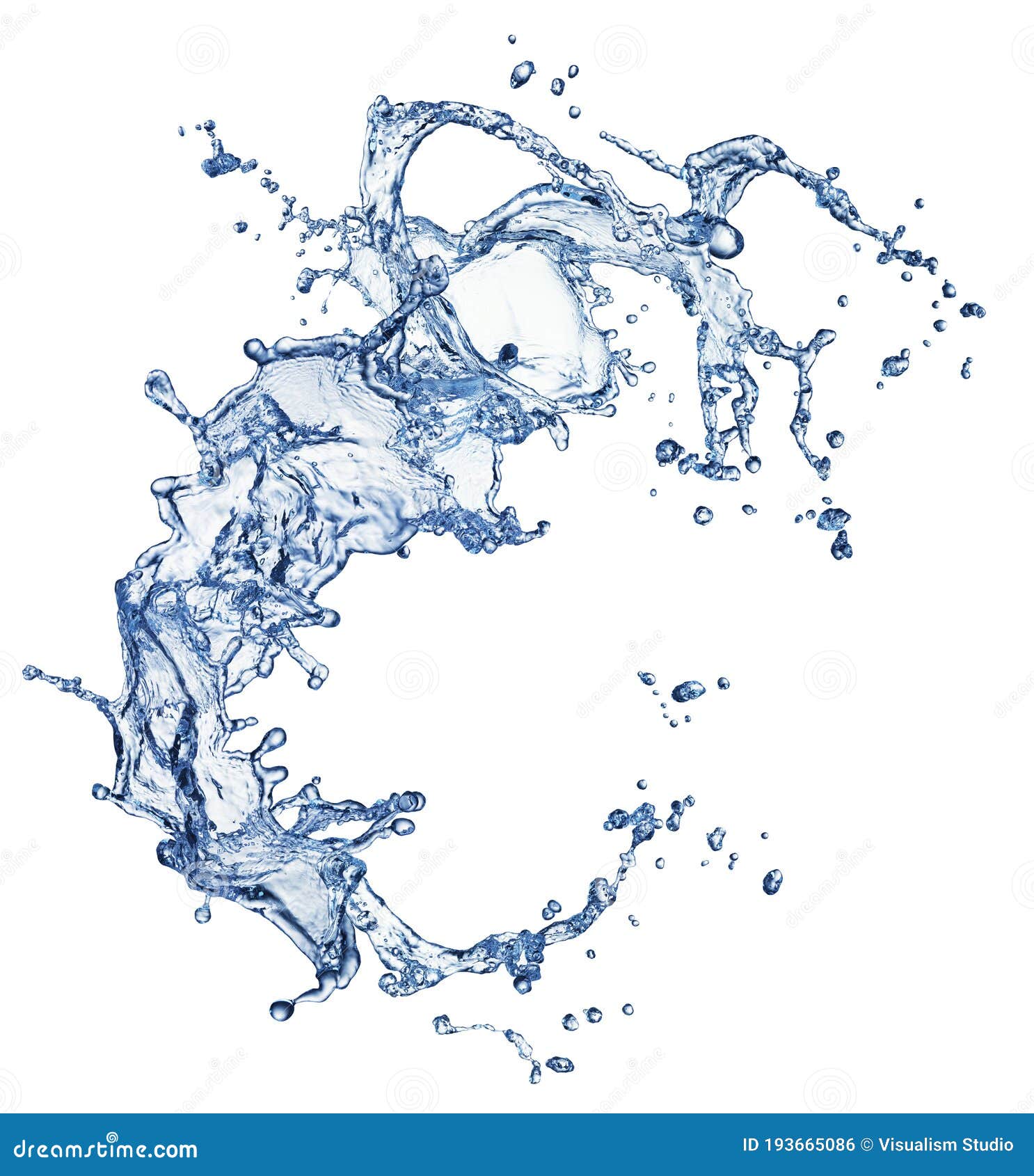 Blue Transparent Water Splash Realistic Beautiful Blue Clean Water on ...