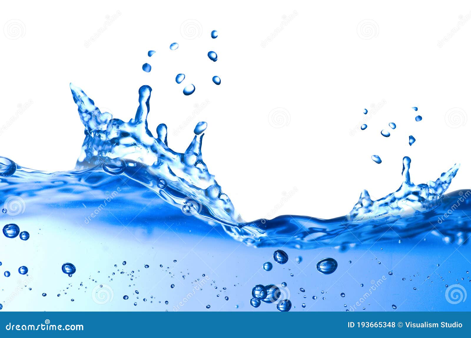 Blue Transparent Water Splash Realistic Beautiful Blue Clean Water on ...