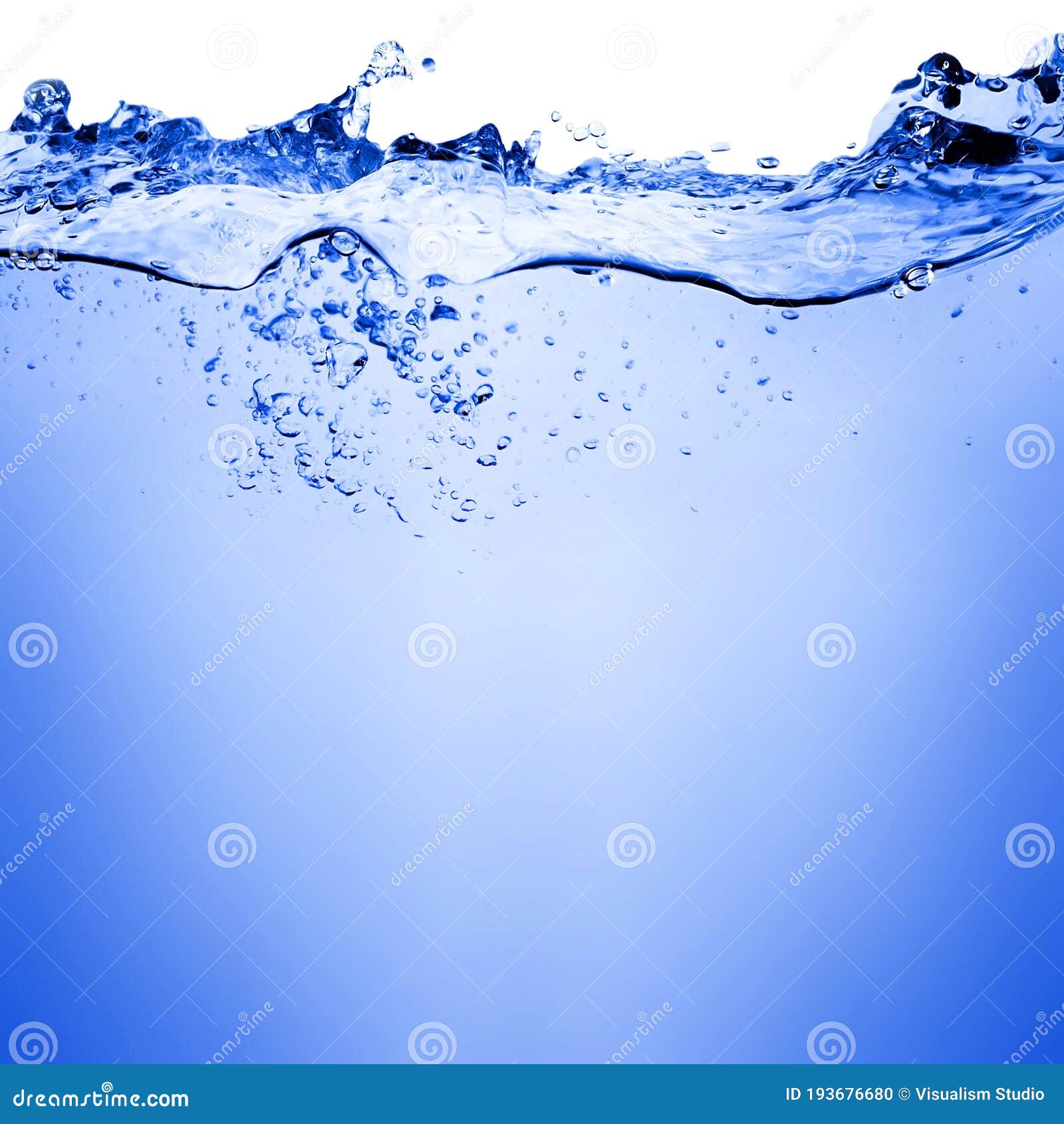 Blue Transparent Water Splash Realistic Beautiful Blue Clean Water on ...