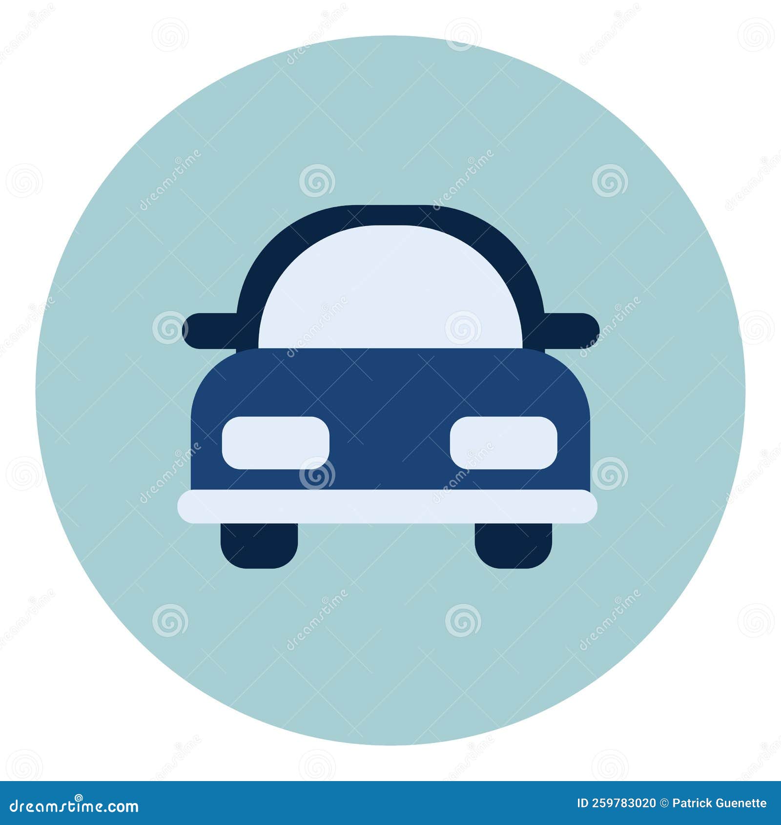 Blue Transportation Car, Icon Stock Vector - Illustration of blue ...