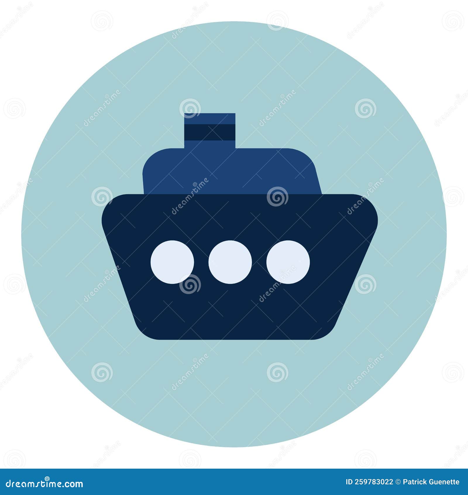 Blue Transportation Ship, Icon Stock Vector - Illustration of symbol ...