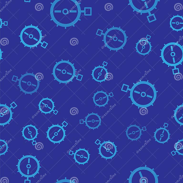 Blue Trap Hunting Icon Isolated Seamless Pattern on Blue Background ...