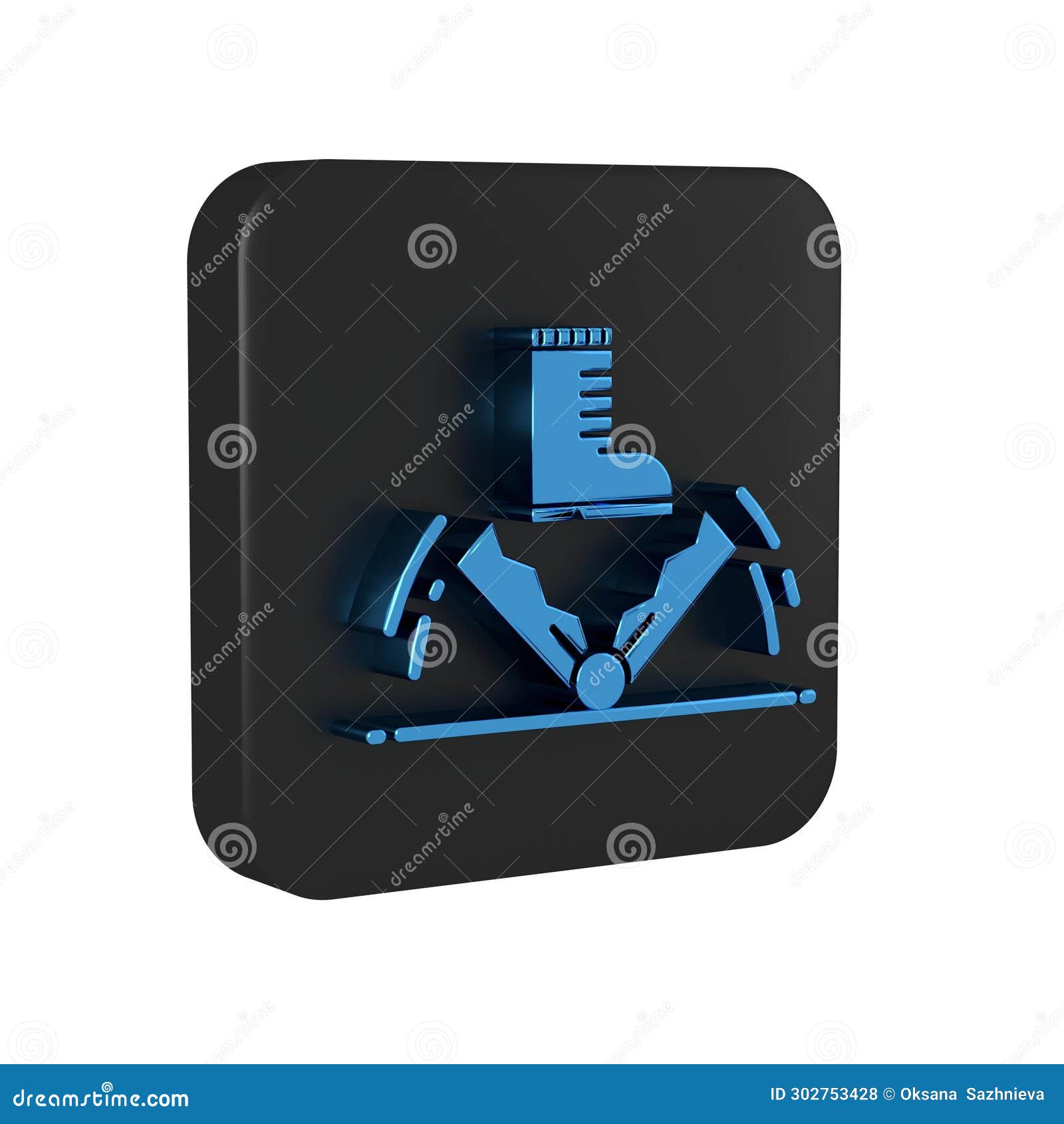 Blue Trap Hunting Icon Isolated on Transparent Background. Black Square ...