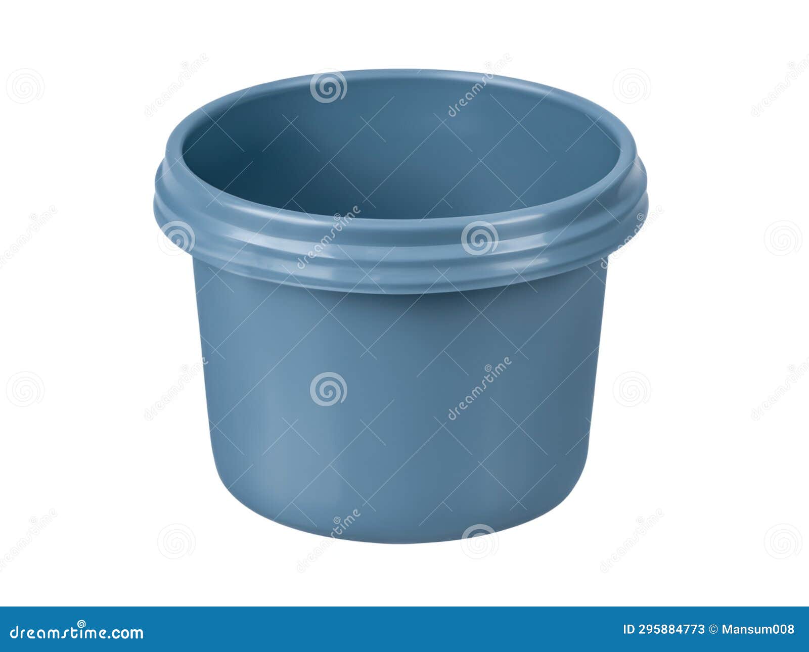 Blue Trash Can on the White Background Stock Image - Image of white ...