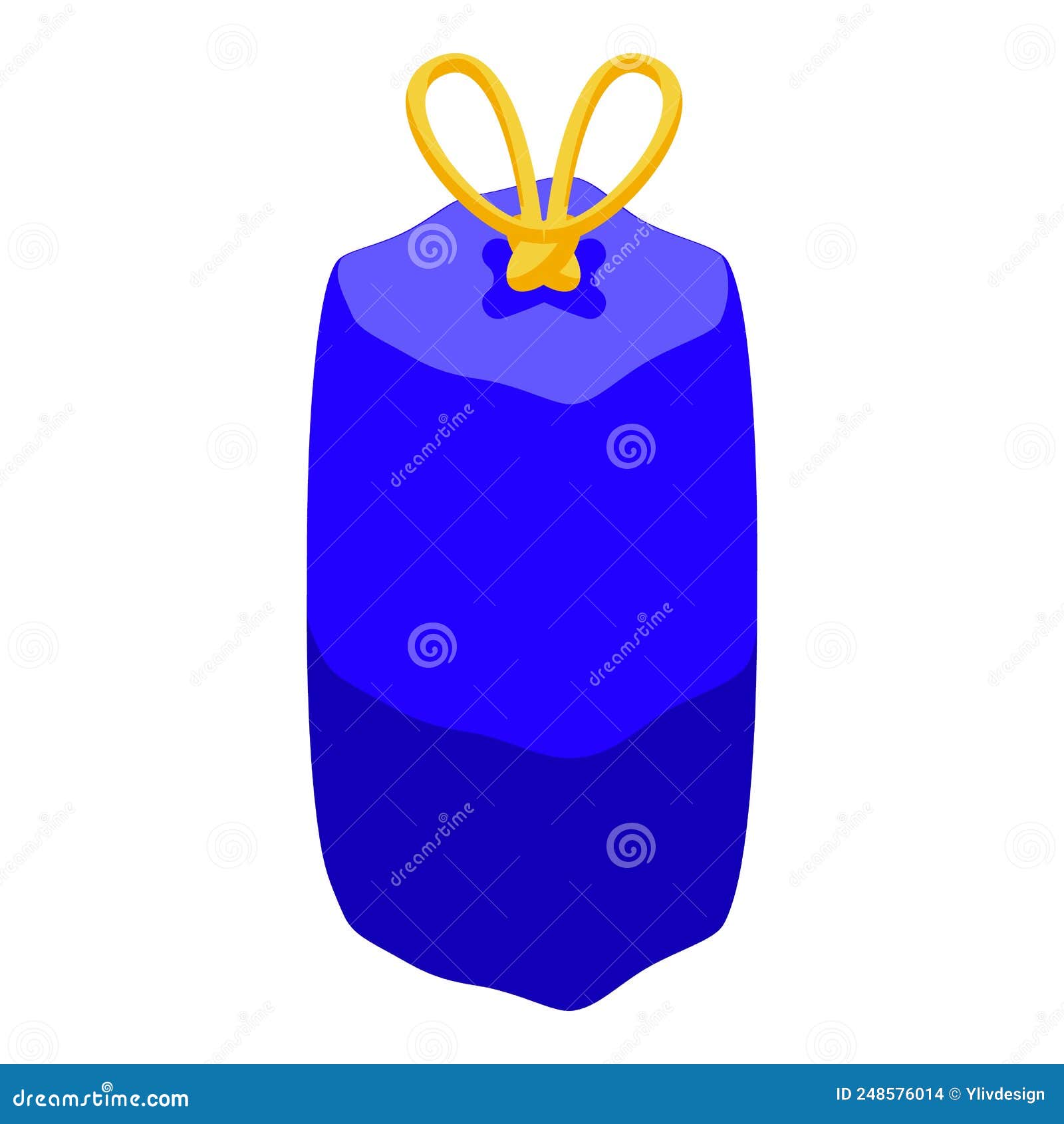 Blue Trash Sack Icon Isometric Vector. Garbage Bin Stock Vector ...
