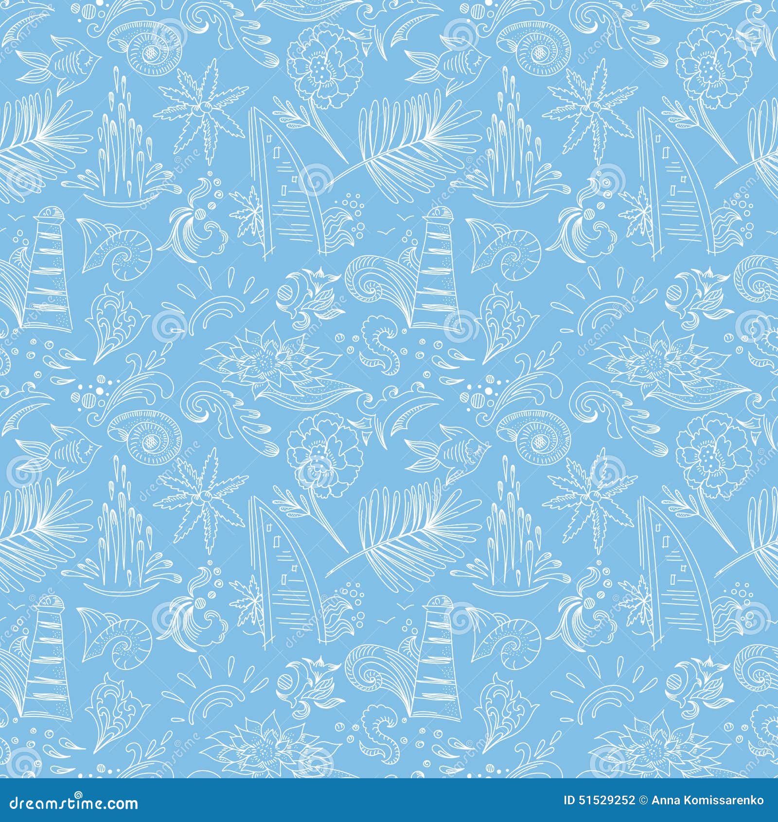 Blue travel pattern stock vector. Illustration of cartoon - 51529252