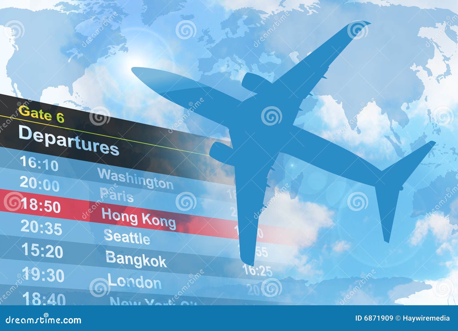 Blue Travel Plane Departing Stock Illustration - Illustration of depart ...