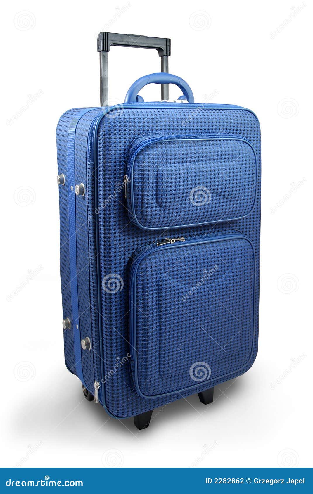 Blue travel suitcase stock photo. Image of travel, carry - 2282862