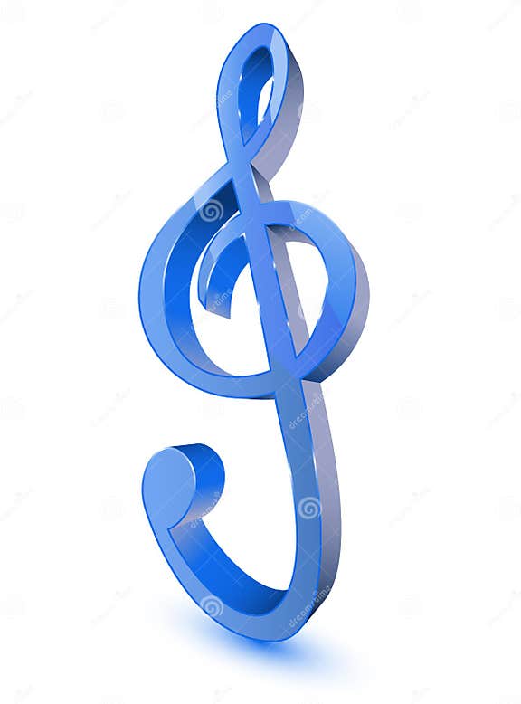 Blue treble clef symbol stock vector. Illustration of music - 23724900
