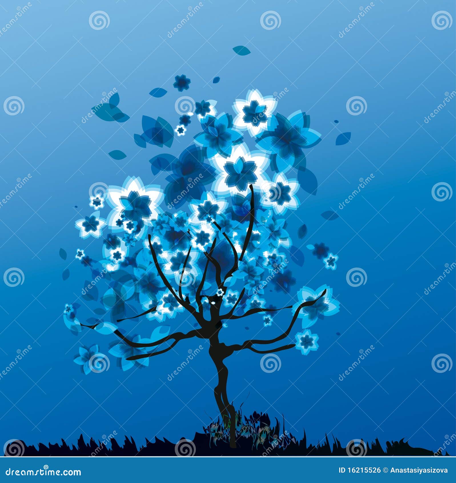 Blue Tree Picture. Image: 16215526