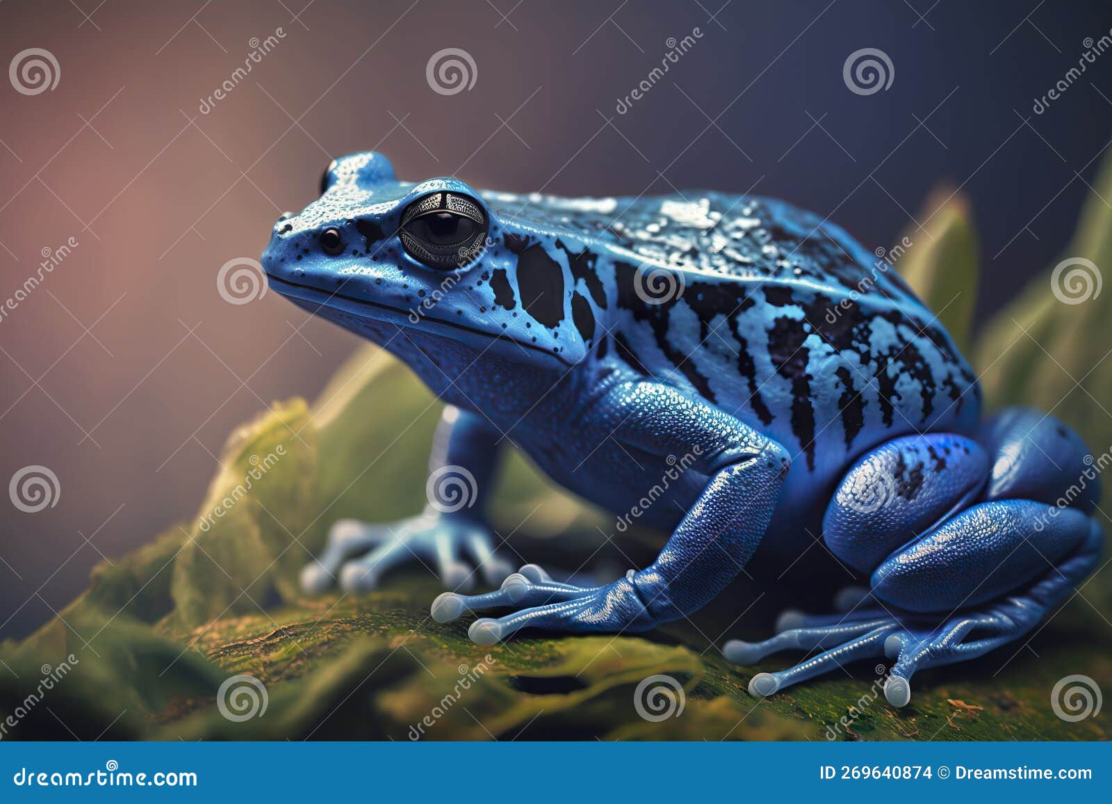 Blue Tree Frog. Generative AI Stock Illustration - Illustration of rain ...