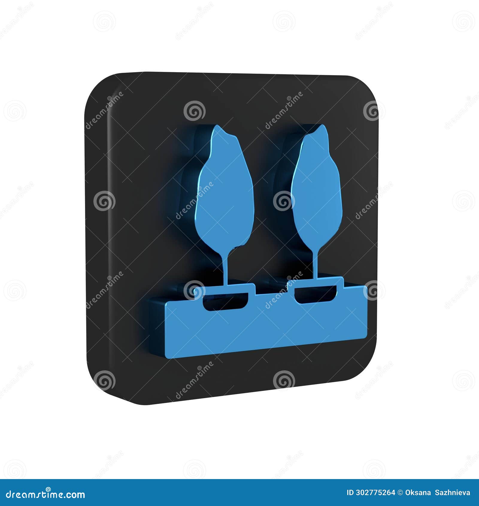 Blue Trees Icon Isolated on Transparent Background. Forest Symbol ...