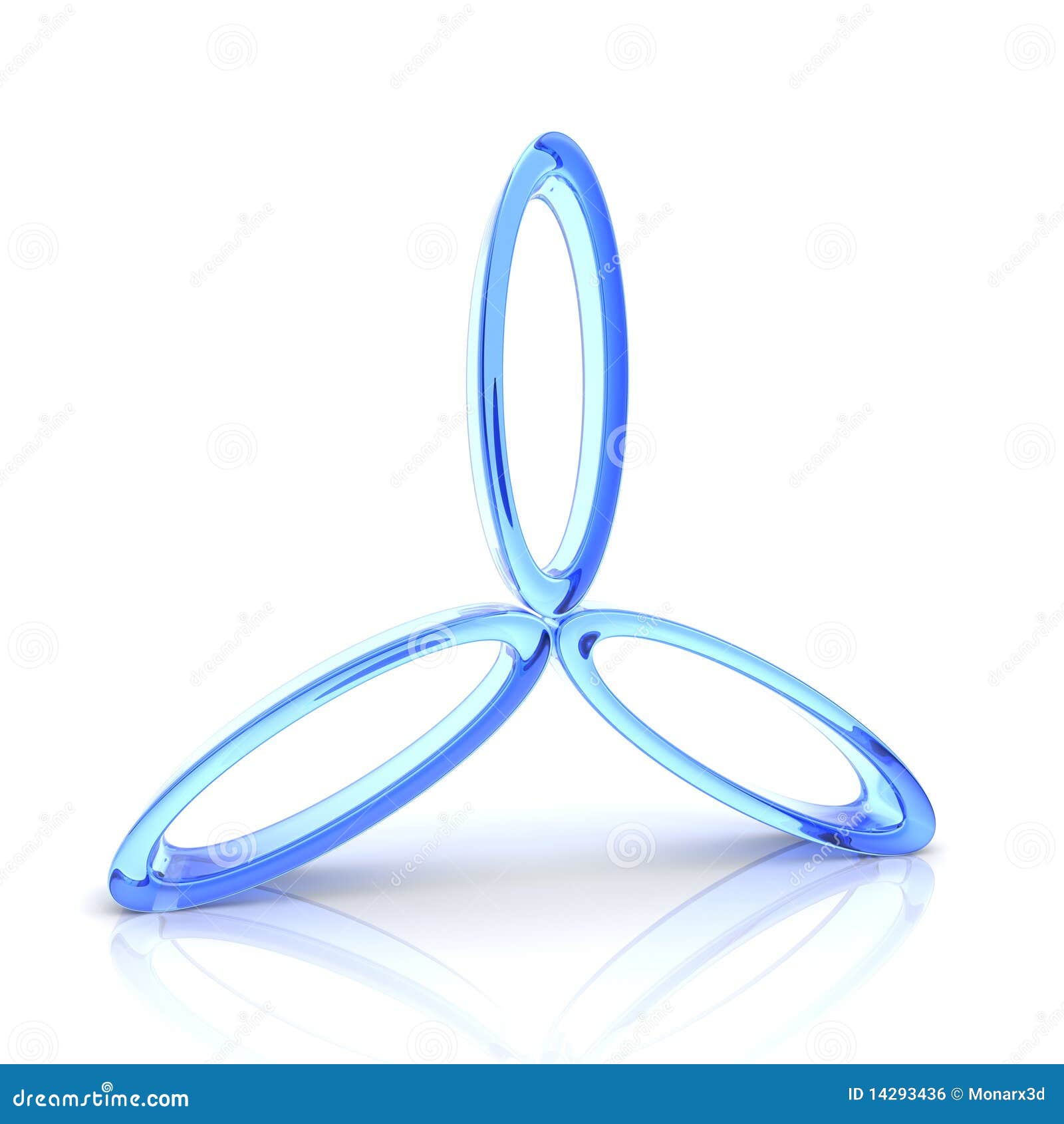 Blue triad symbol stock illustration. Illustration of structure - 14293436