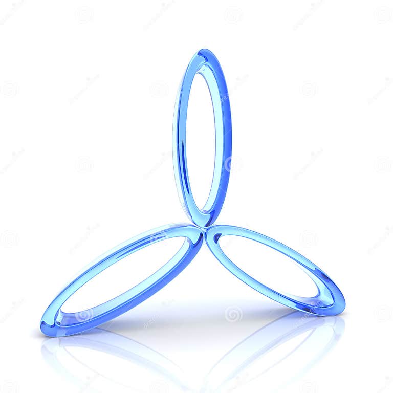 Blue triad symbol stock illustration. Illustration of structure - 14293436