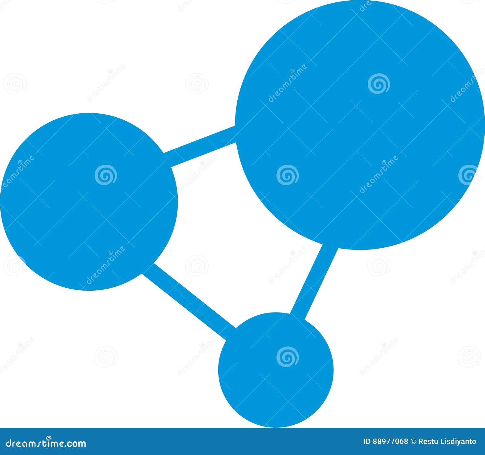 Blue triangle circle atom stock illustration. Illustration of blue ...