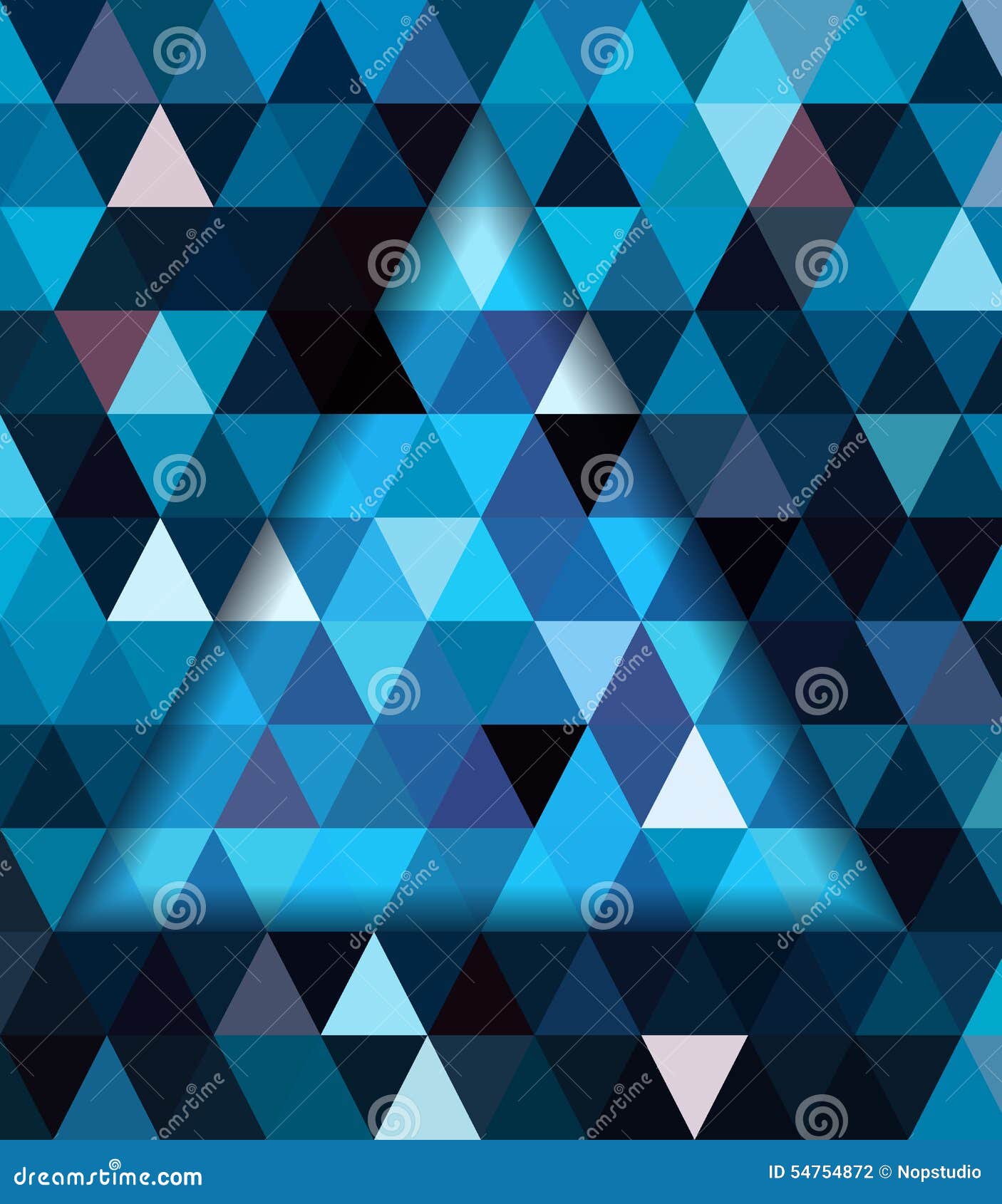 Blue Triangle and Dark Blue Shadow Background Stock Vector ...