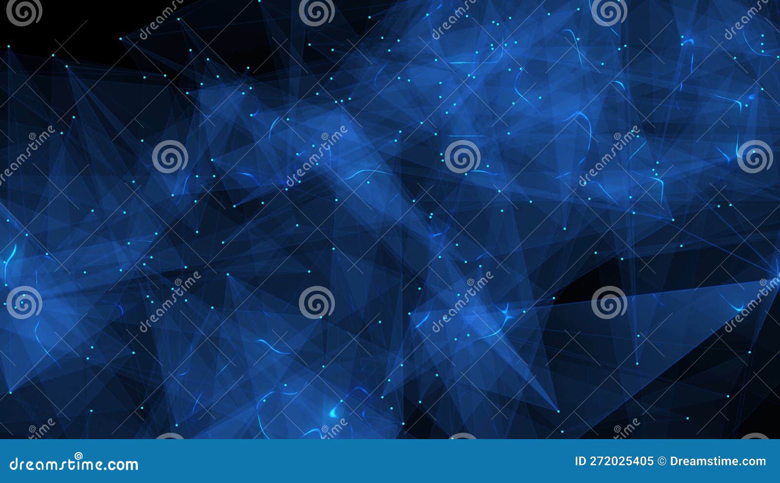 Blue Triangle Design Geometry Graphic Digital Technology Background ...