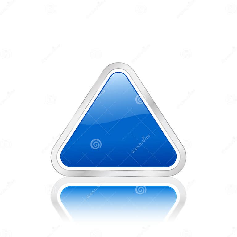 Blue triangle icon 2 stock vector. Illustration of isolated - 4860826