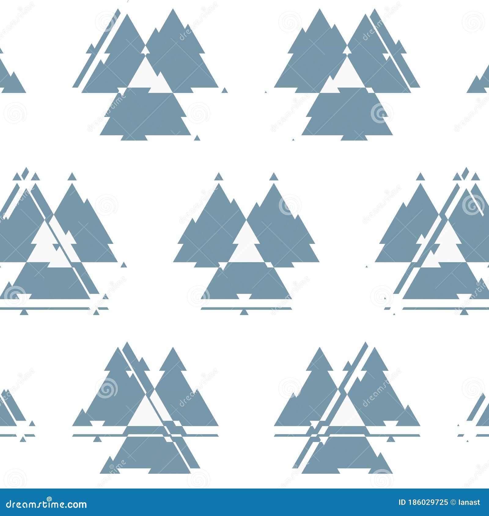 Blue Triangle Lines on White Background. Pattern. Seamless Stock ...