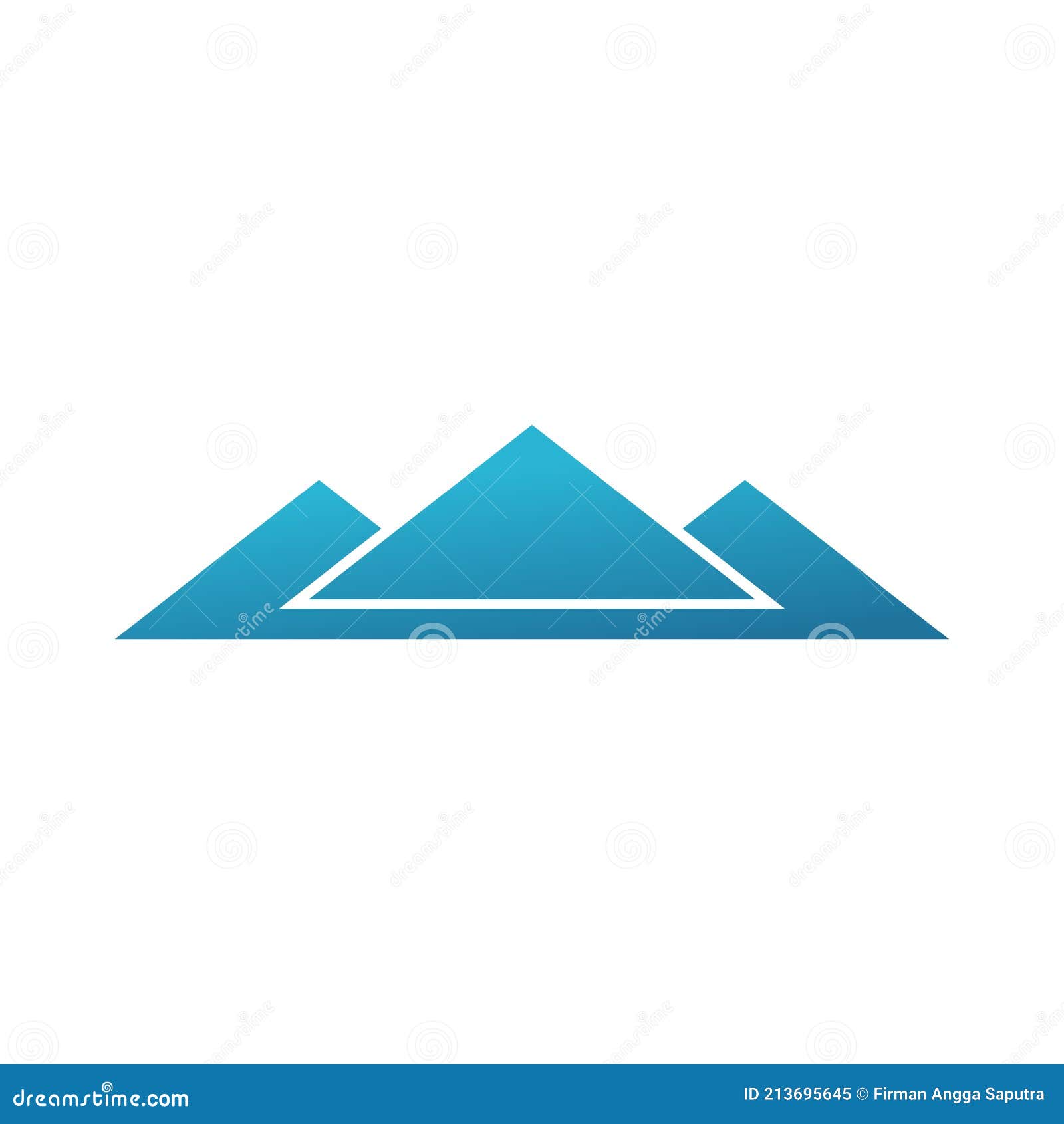 Blue Triangle Mountain Logo Inspirations Template Stock Vector ...