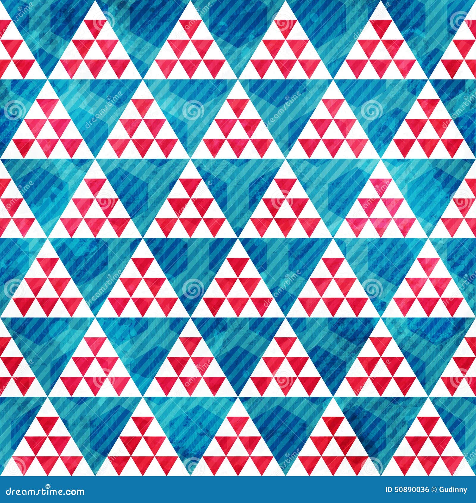 Blue Triangle Seamless Pattern Stock Vector - Illustration of modern ...