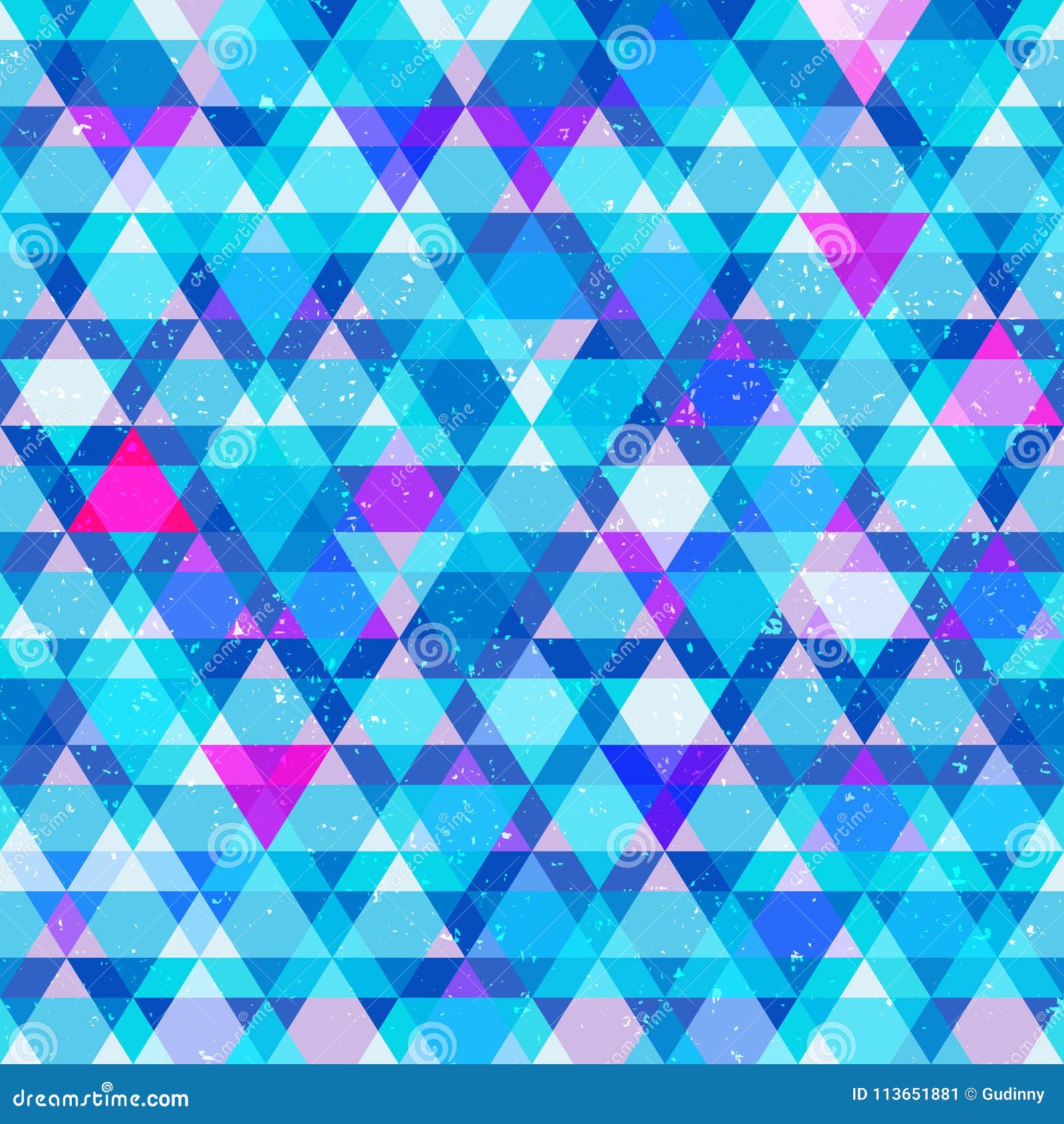 Blue Triangle Seamless Pattern Stock Vector - Illustration of artistic ...