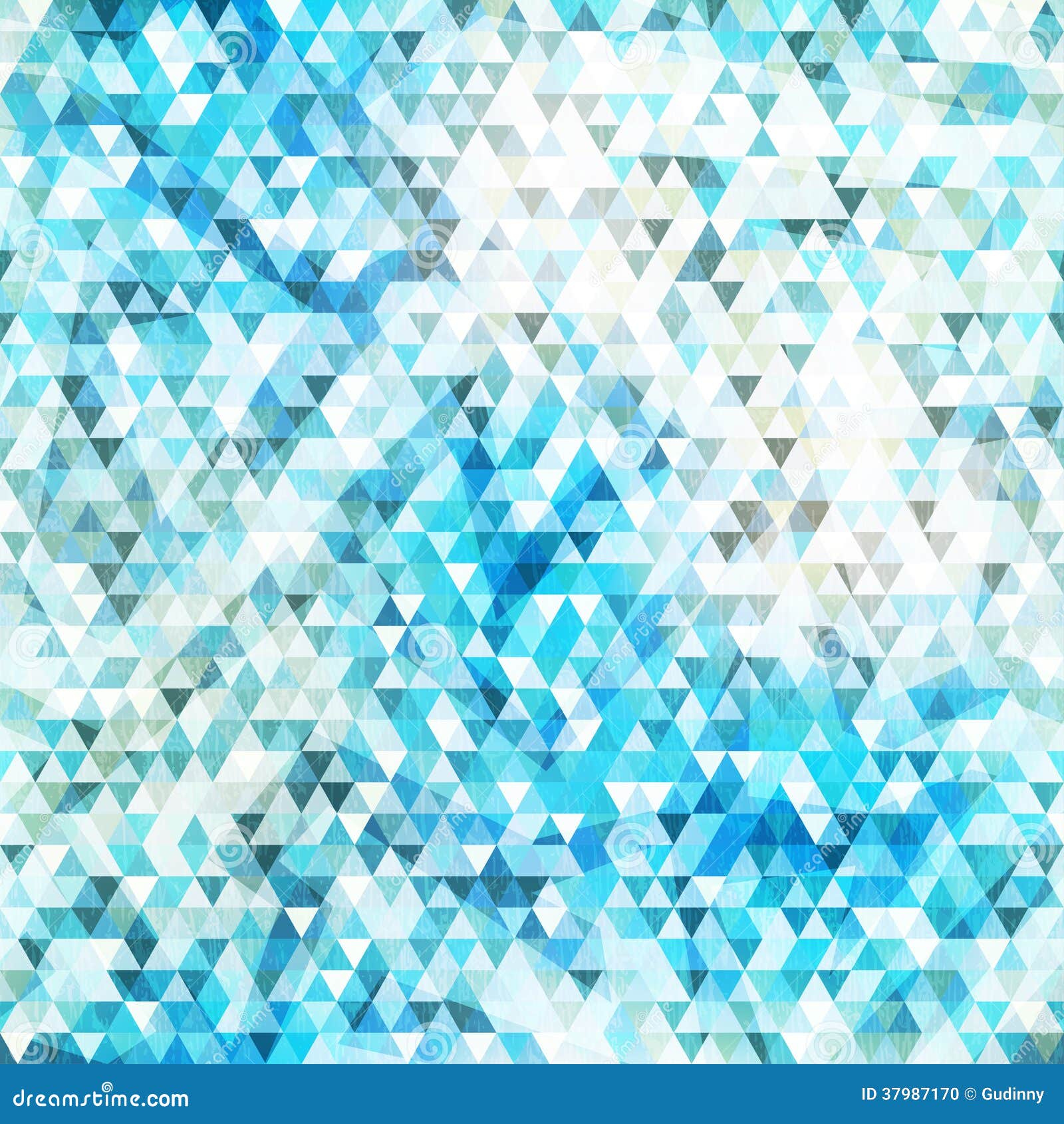 Blue Triangle Seamless Texture with Grunge Effect Stock Vector ...