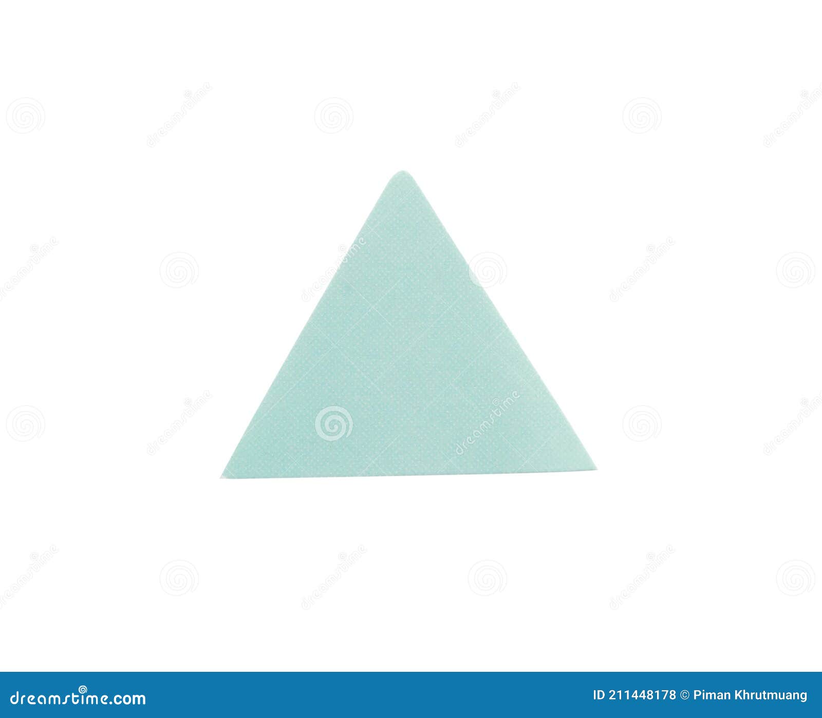 Blue Triangle Shape Sticker Label Isolated on White Background Stock ...