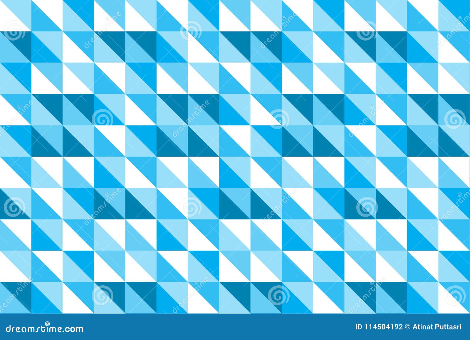 Blue Triangle and Square Geometric Shapes Abstract Pattern Vector ...