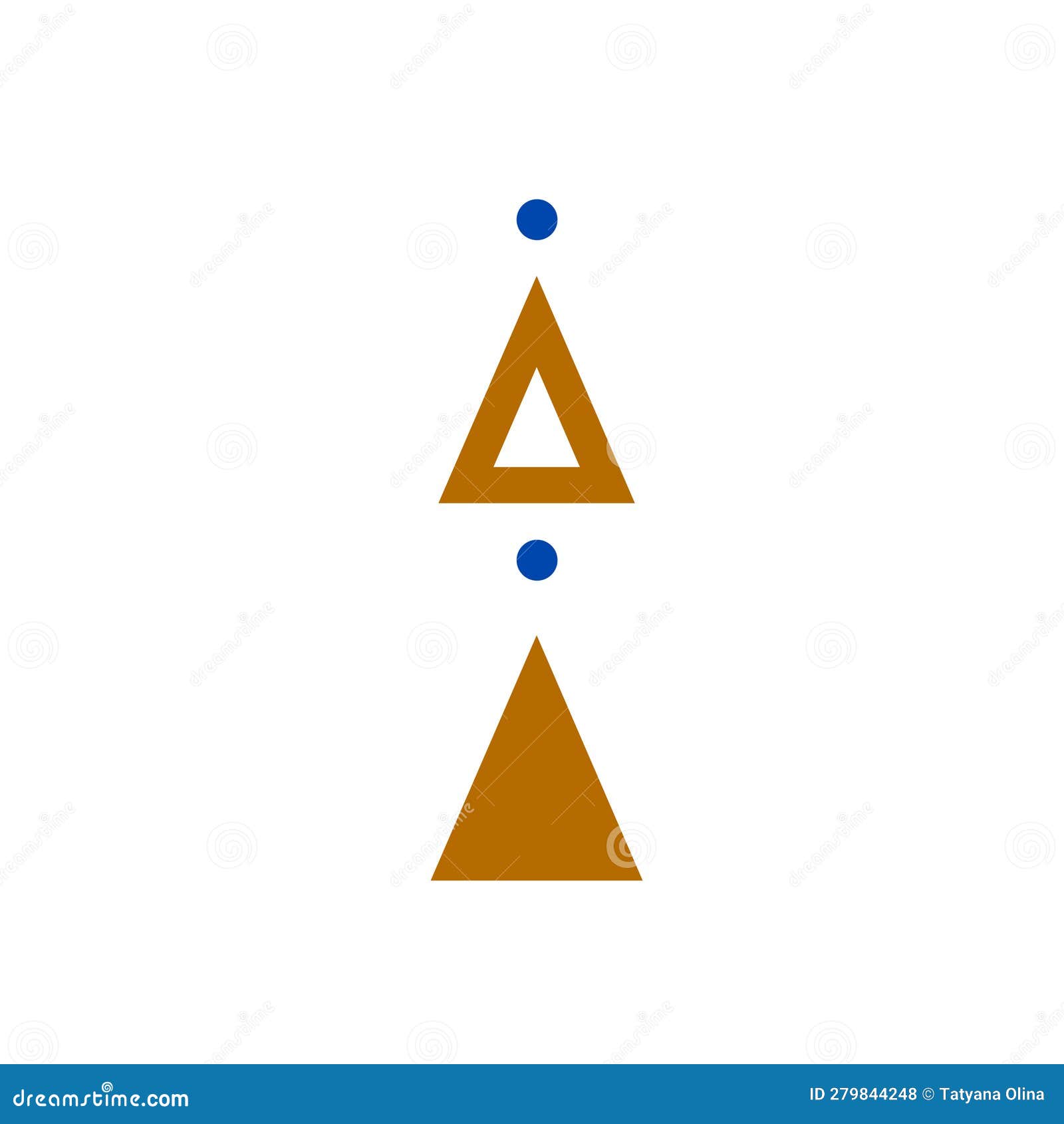 Blue triangle symbol stock vector. Illustration of alchemy - 279844248
