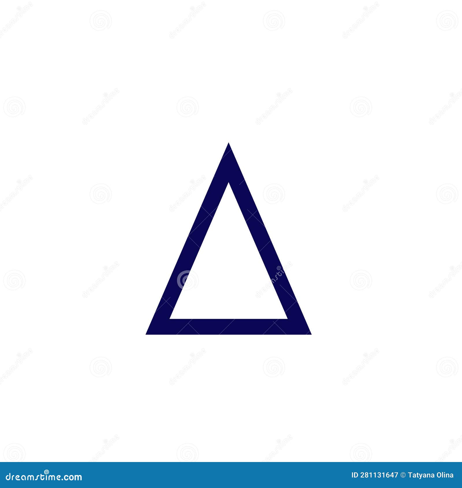 Blue Triangle Symbol Vector Illustration Stock Vector - Illustration of ...
