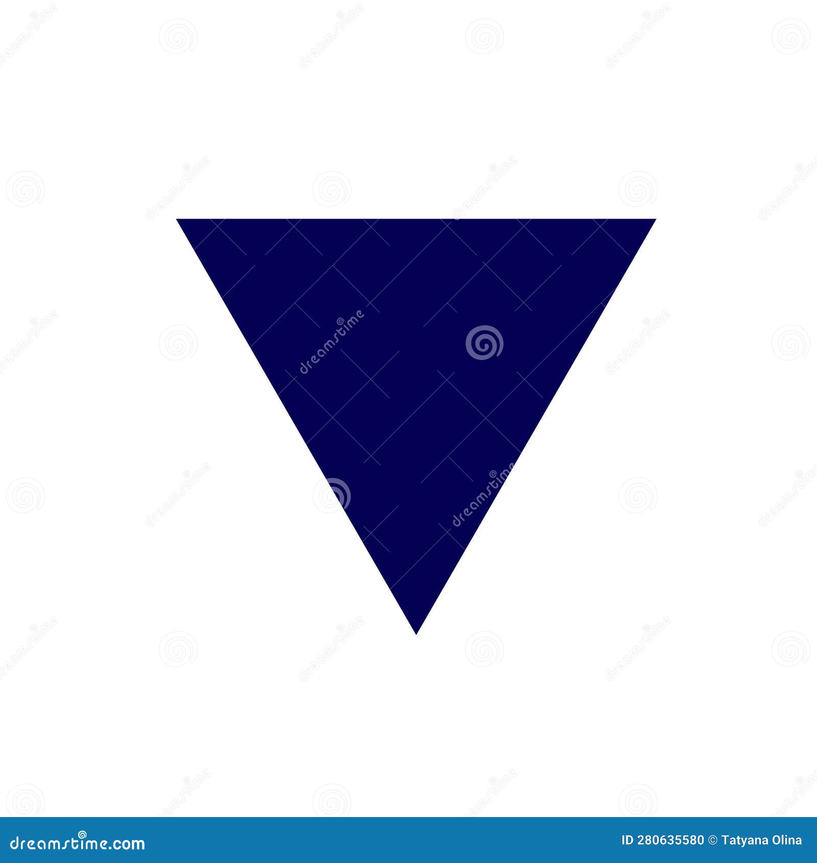 Blue Triangle Symbol Vector Illustration Stock Vector - Illustration of ...