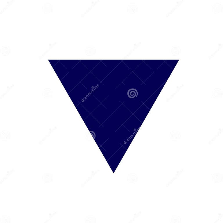 Blue Triangle Symbol Vector Illustration Stock Vector - Illustration of ...