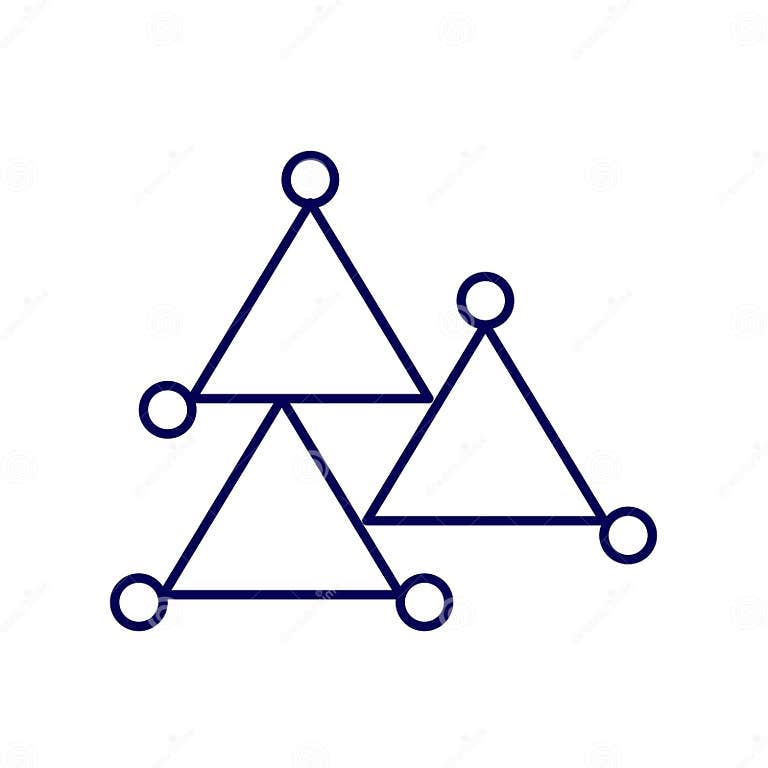 Blue Triangle Symbol Vector Illustration Stock Vector - Illustration of ...