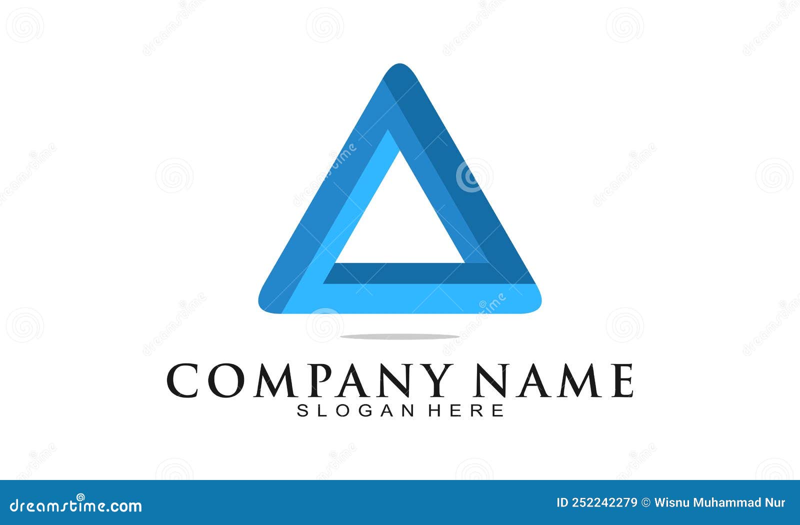 Blue Triangle Symbol Vector Logo Stock Vector - Illustration of ...