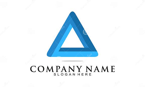 Blue Triangle Symbol Vector Logo Stock Vector - Illustration of ...