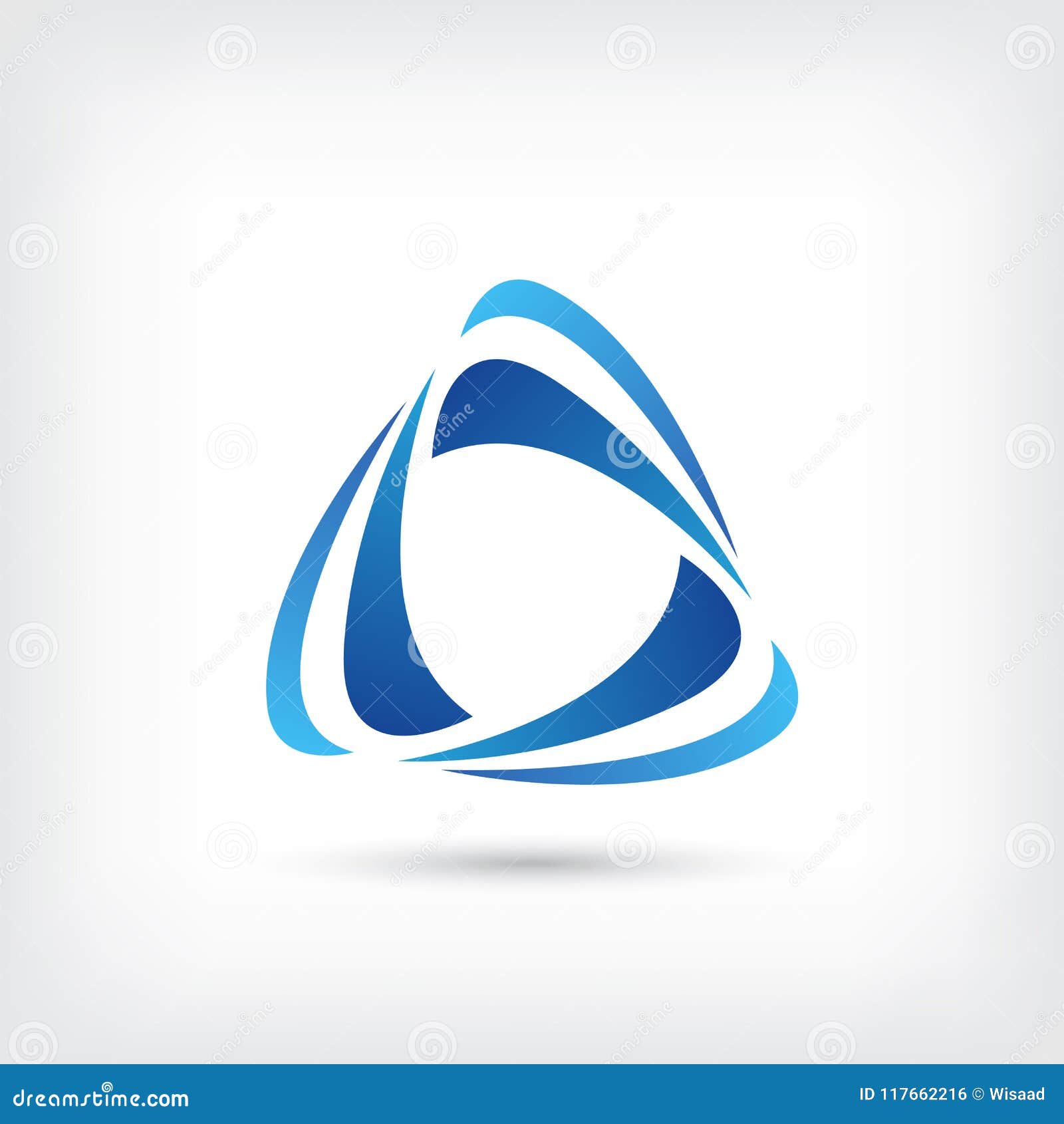 Blue Triangle Unity Abstract Logo Design Template Stock Vector ...
